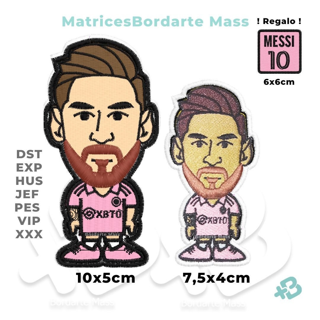 Messi Pink Miami Football Soccer Player Cartoon Sports Digital Machine ...