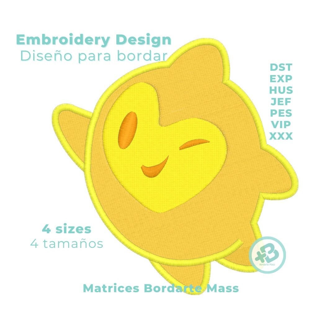 Wish Star Embroidery Classic Design, Movie Star Includes 4 Sizes ...