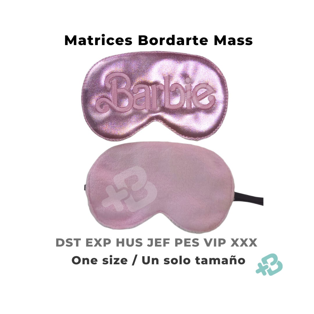 Barb Pink Doll Sleep Mask Embroidery Design Embroidery - Etsy