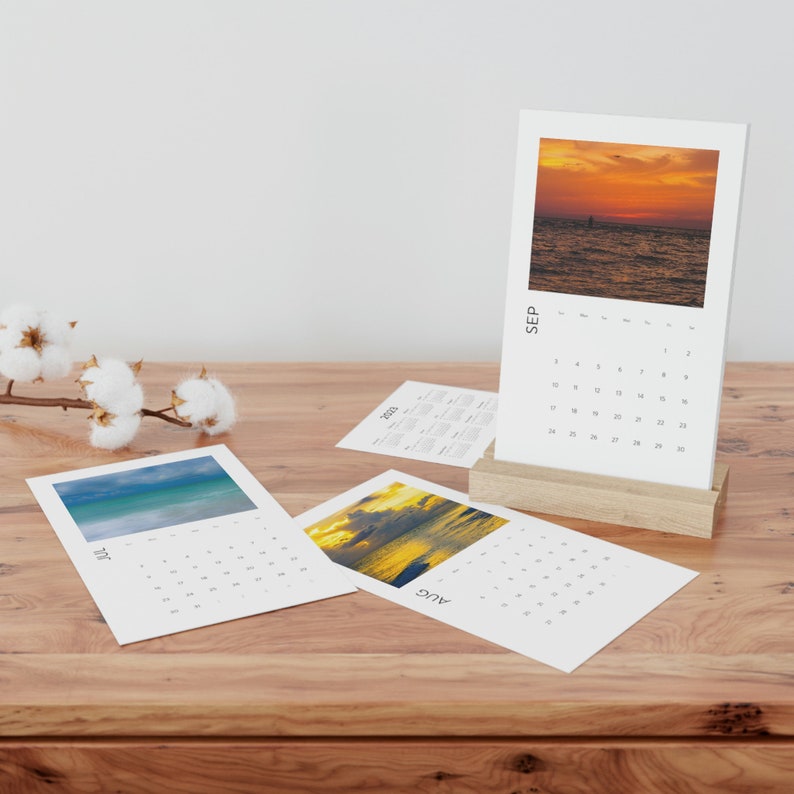 2023 Desk Calendar, Monthly Calendar, Calendar With Stand, Small Desk ...