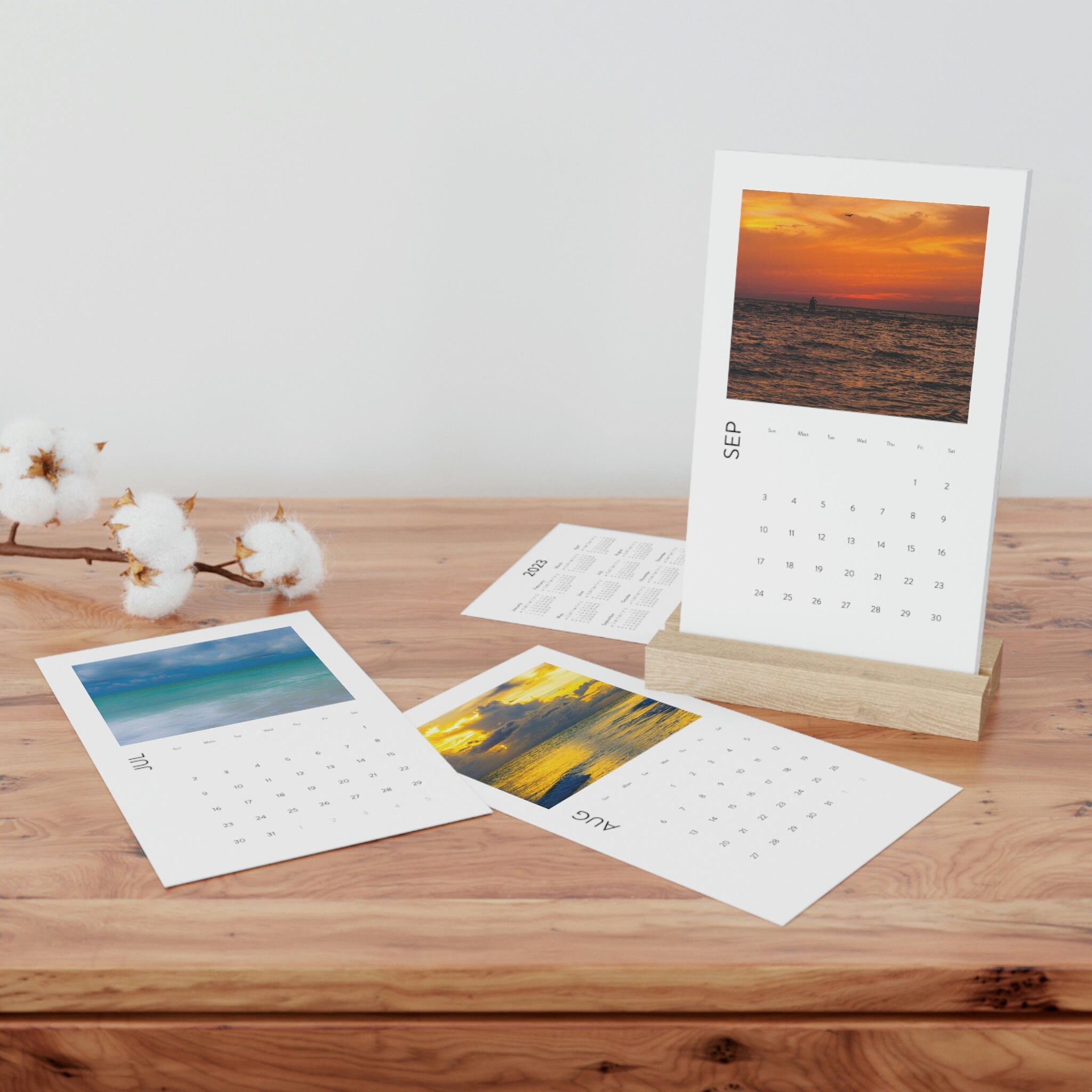 2023 Desk Calendar, Monthly Calendar, Calendar With Stand, Small Desk ...