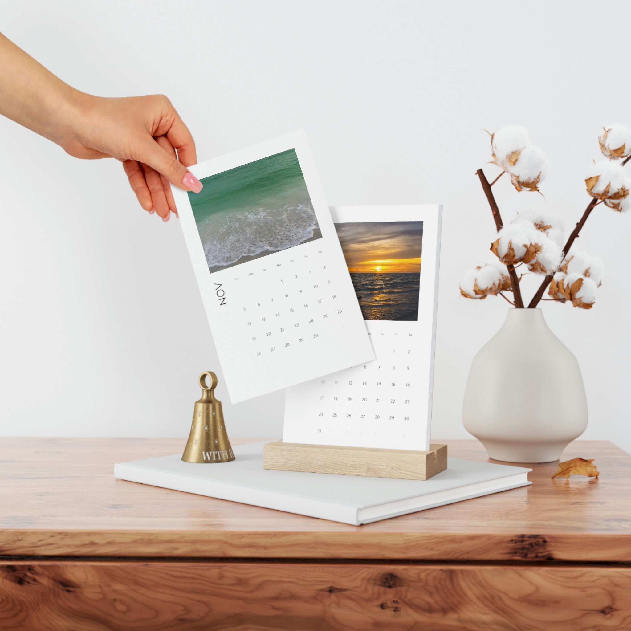 2023 Desk Calendar, Monthly Calendar, Calendar With Stand, Small Desk ...