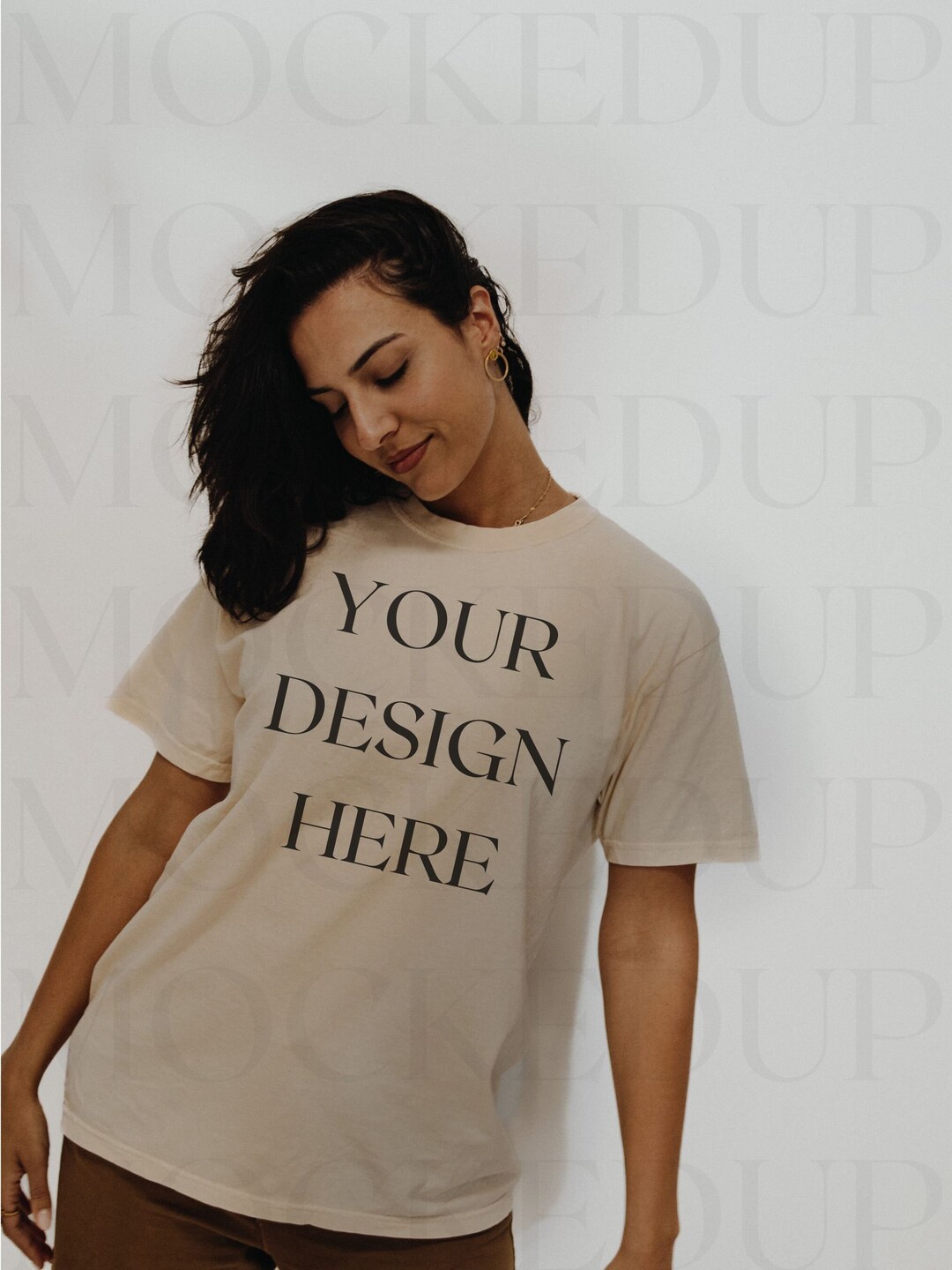 Comfort Colors C1717 Ivory Mockup Oversized Ivory Professional Mockup ...