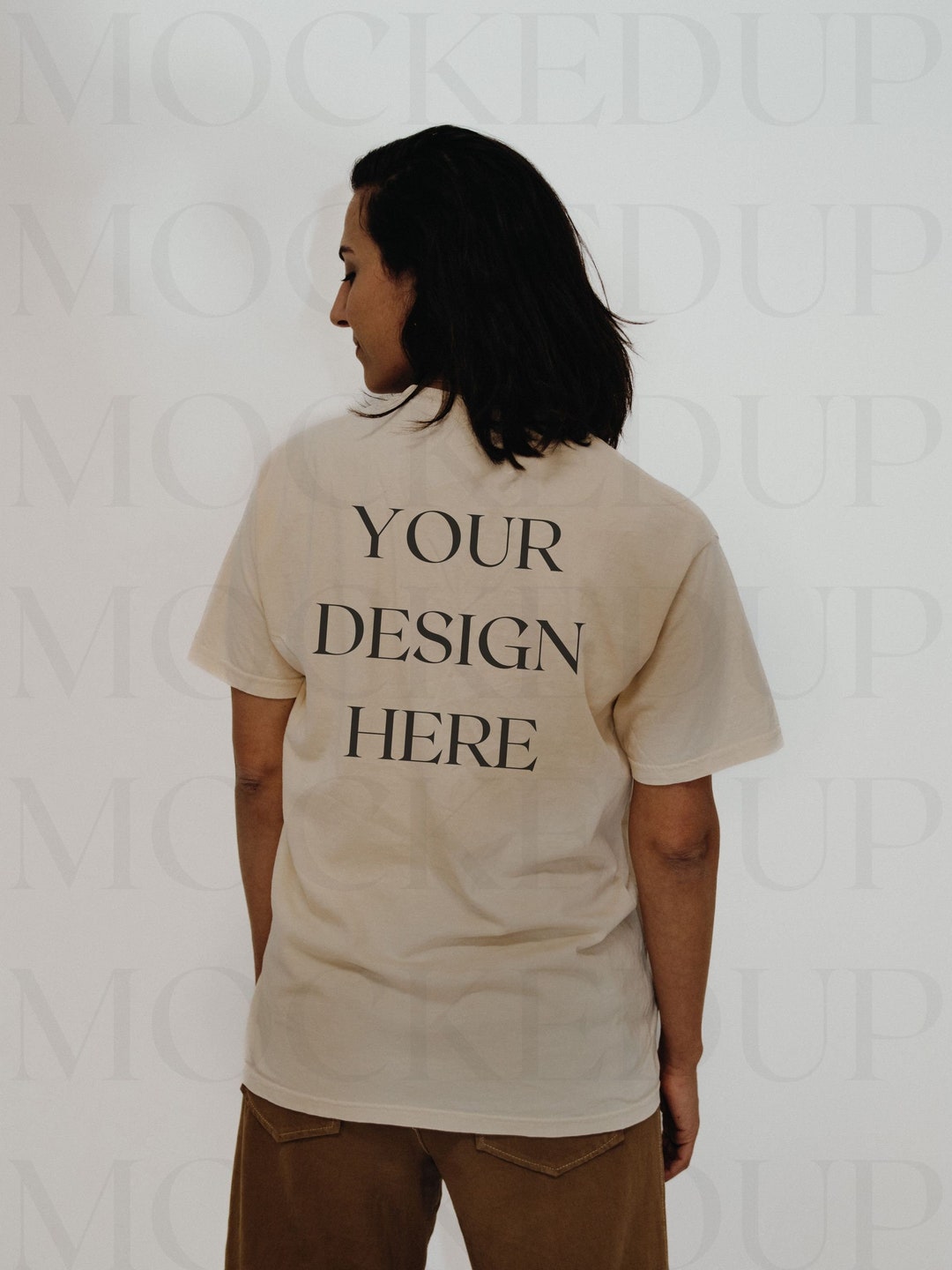 Comfort Colors C1717 Ivory Mockup Oversized Ivory Professional Mockup ...