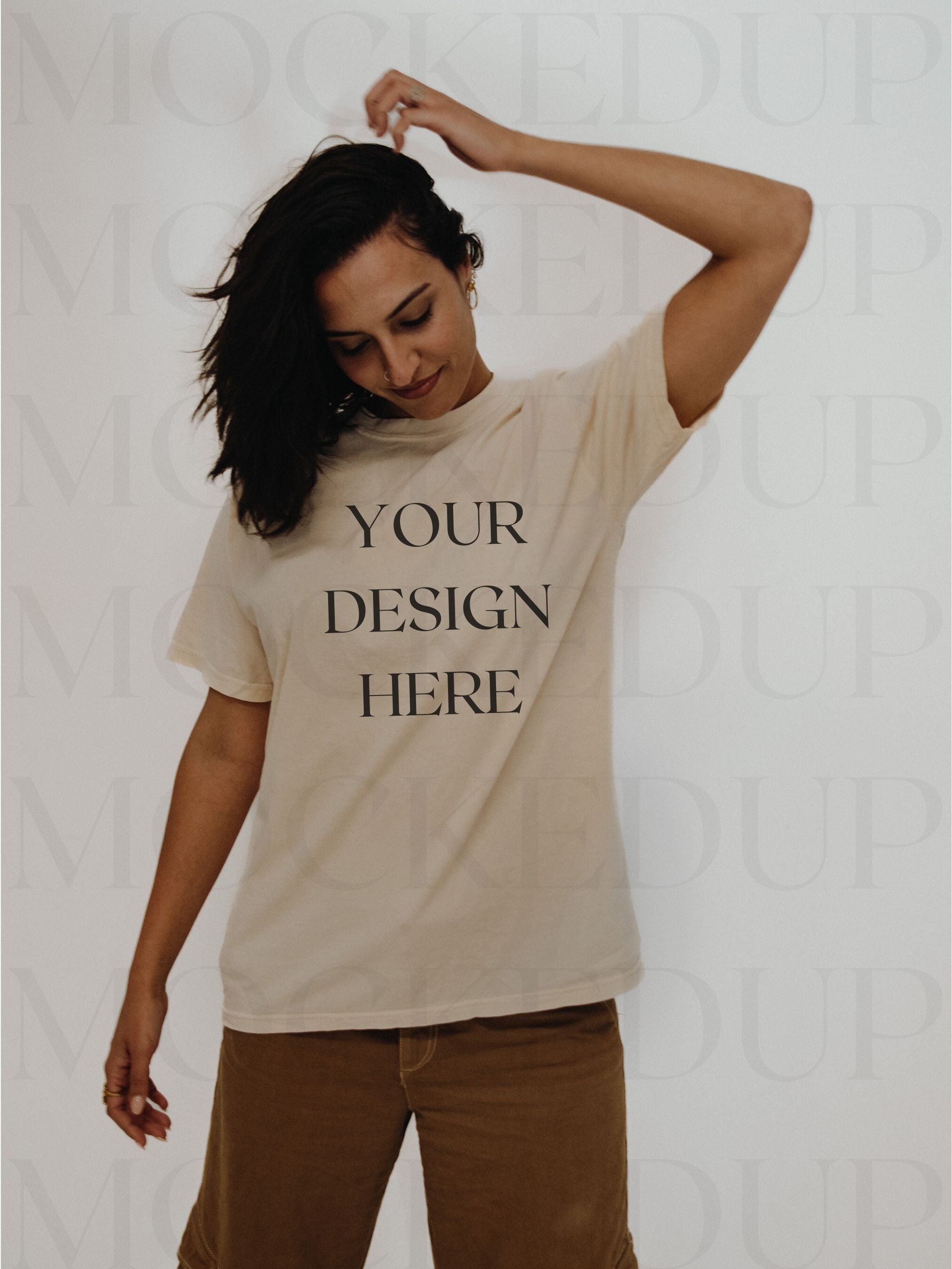 Comfort Colors C1717 Ivory Mockup Oversized Ivory Professional Mockup ...