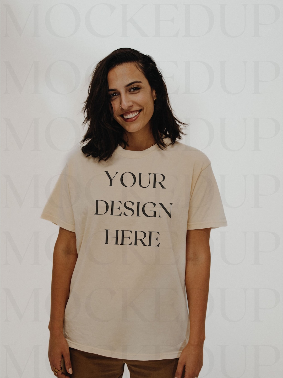 Comfort Colors C1717 Ivory Mockup Oversized Ivory Professional Mockup ...