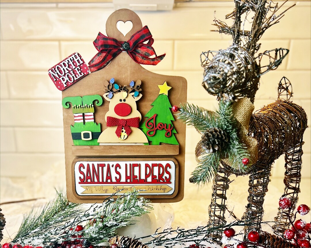 Santa's Helpers Christmas Add-on | Holiday Insert for Truck, Breadboard ...