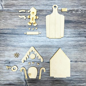 Tier Tray Bench - Gingerbread Addon - Wood Cutout - DIY Craft Kit - Etsy