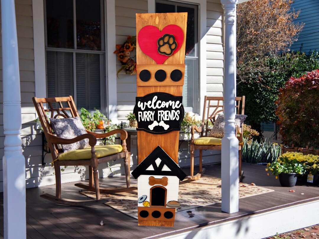 Welcome Furry Friends Porch Leaner Add-on | DIY Dog House Insert Kit ...