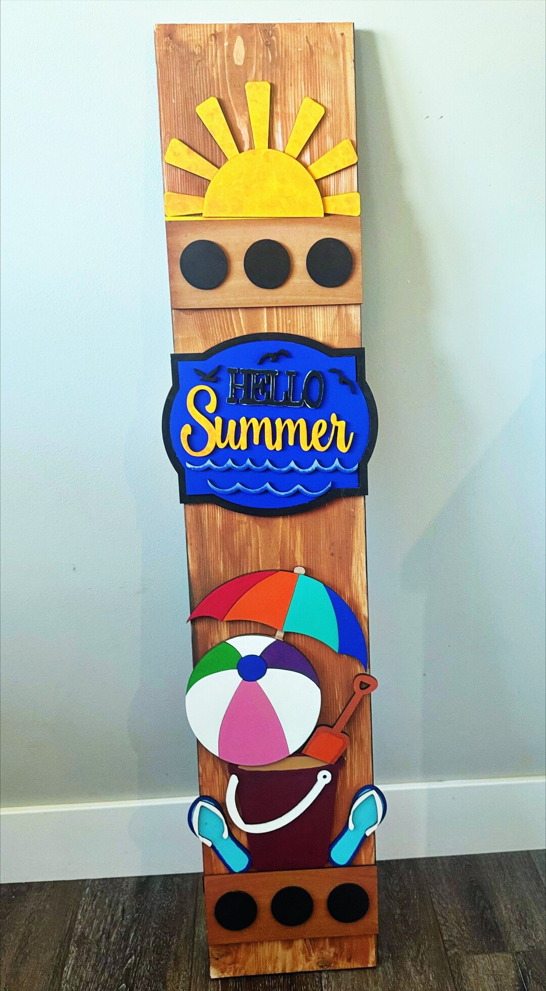 Hello Summer Porch Leaner Add-on | DIY Beach Scene Sign Kit | Ocean ...