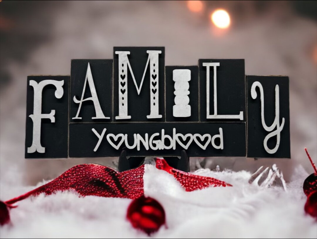 Family Name Word Blocks - Custom Name - Wood Cutouts - DIY Craft Kit - Etsy