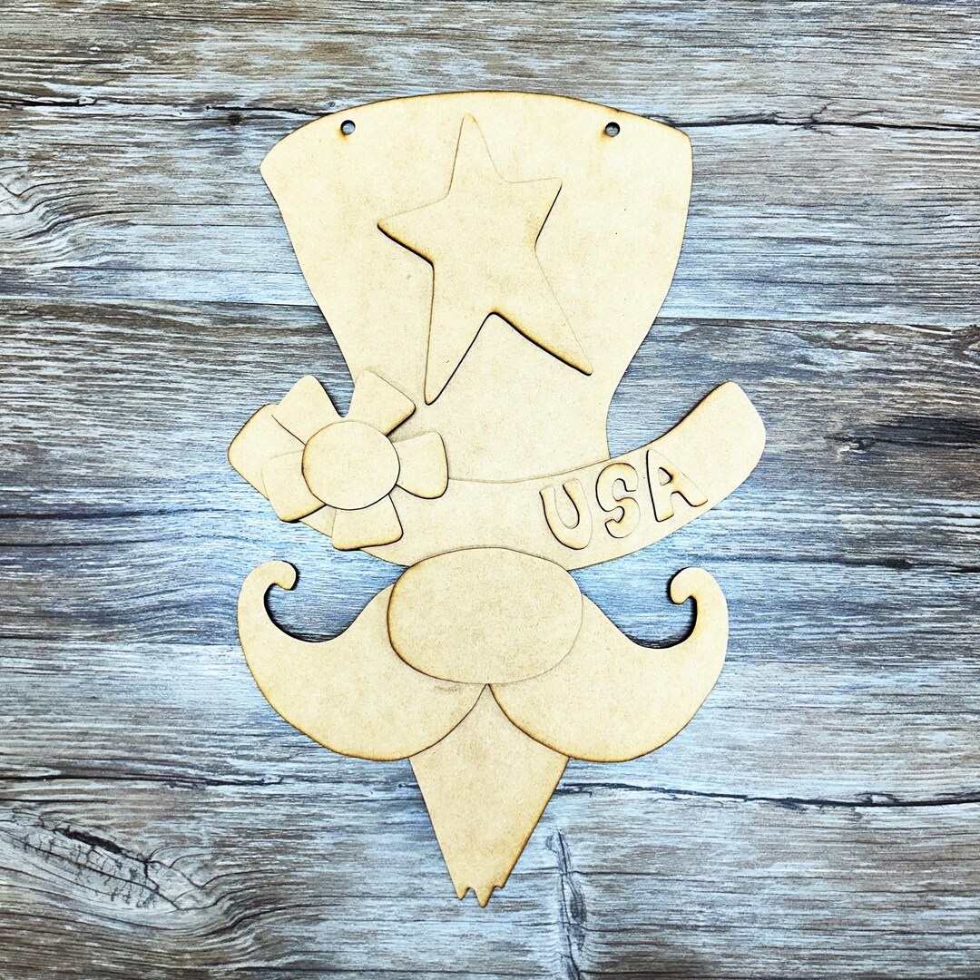 Uncle Sam Sign | 1776 | Independence Day | 4th of July | Wood Cutouts ...