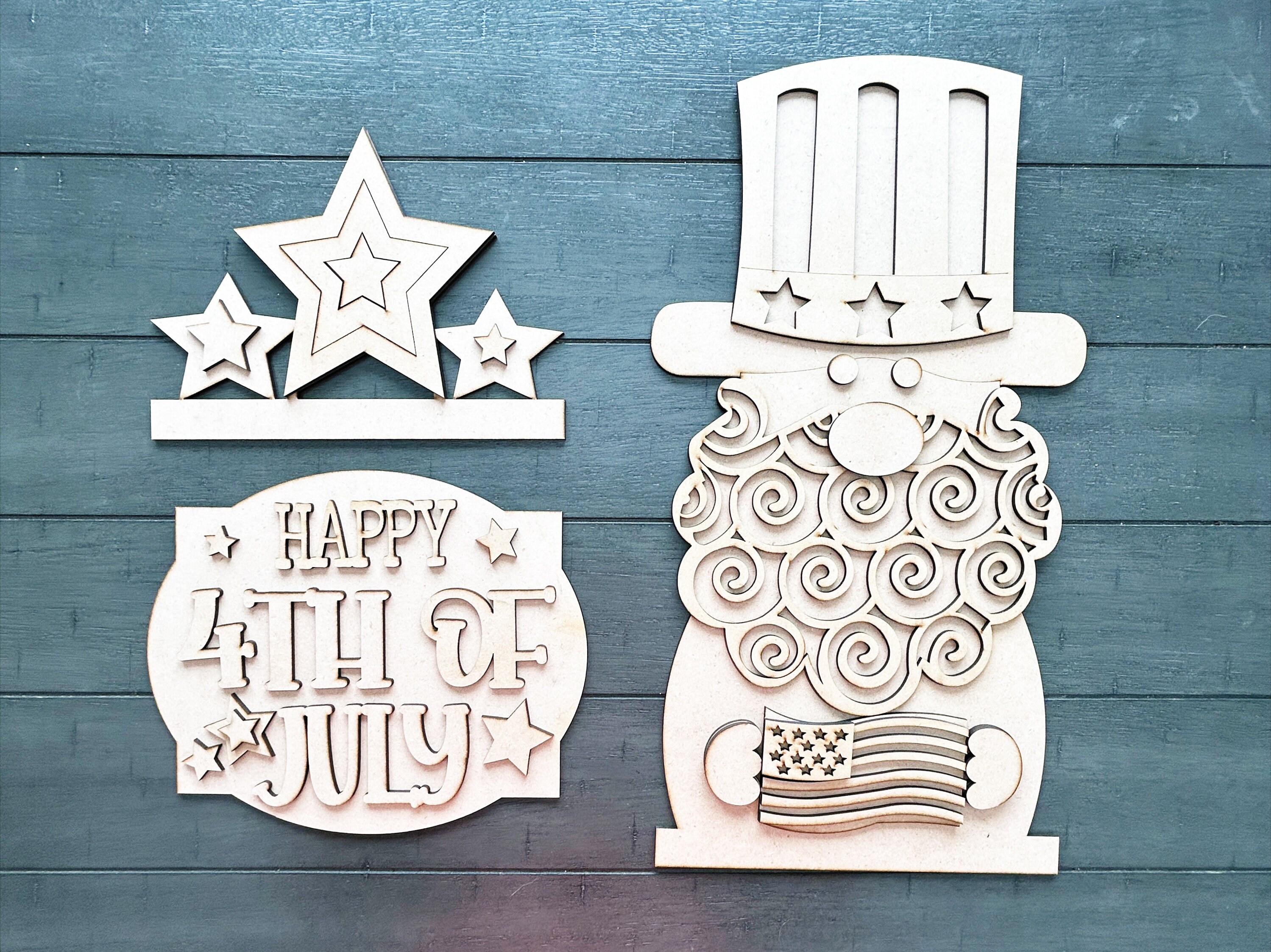 Porch Leaner Happy 4th of July Add-on Kit Interchangeable Welcome Sign ...
