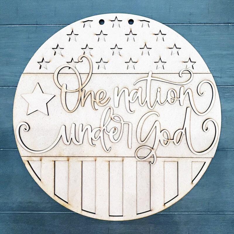One Nation Under God Sign - Etsy