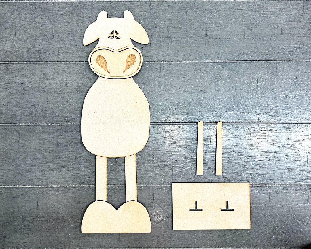 DIY Stick Leg Cow Shelf Sitter Kit | Farmhouse Porch & Entryway Decor ...