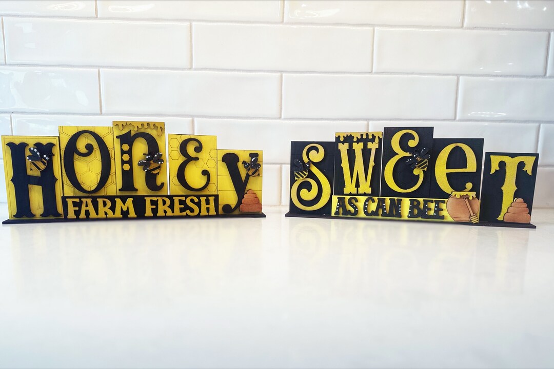Sweet Honey Bee Word Block Farm Fresh Wood Cutouts DIY Craft Kit - Etsy