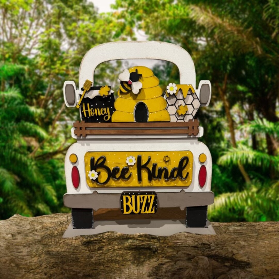 Bee Kind Honey Bees Add-on | Spring, Summer Insert for Truck, Breadboard, Pallet Sign & Picket ...