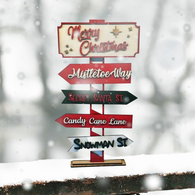 Christmas Directional Sign - Etsy