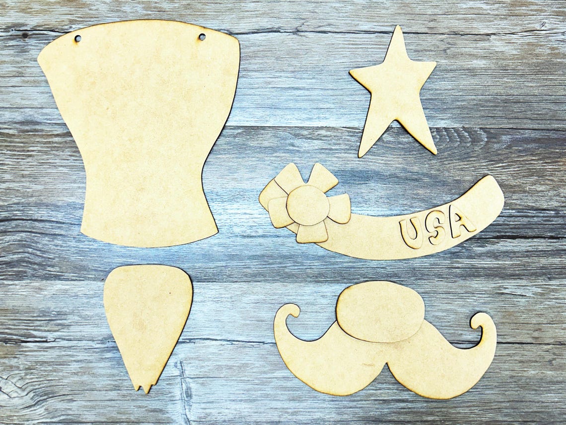 Uncle Sam Sign | 1776 | Independence Day | 4th of July | Wood Cutouts ...