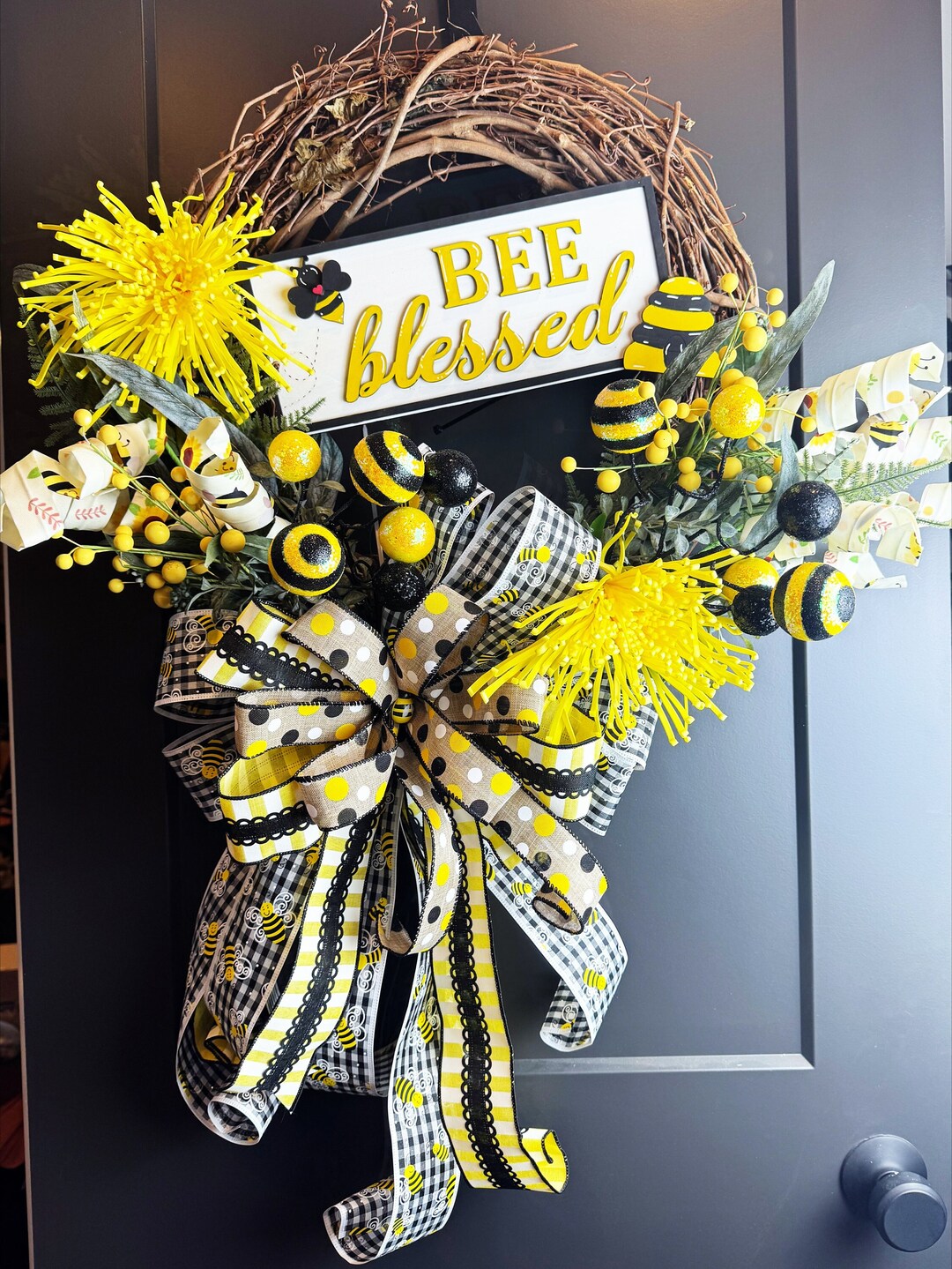 Bee Blessed - Honey Bee - Wreath Sign - Laser Wood Cutout - DIY Craft ...