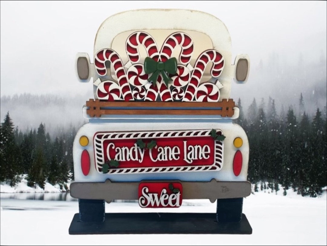 Candy Cane Christmas Add-on | Holiday Insert for Truck, Breadboard ...