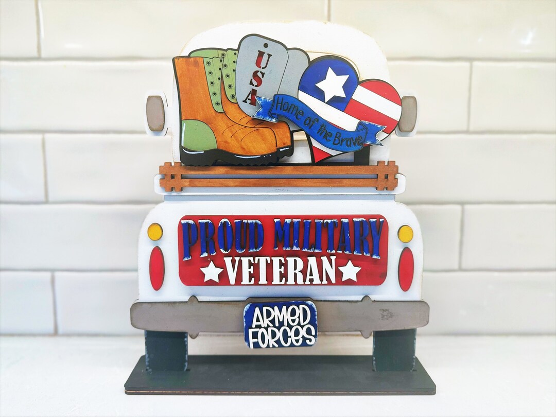 Military Veteran Add-on Kit | DIY Paintable Insert for Interchangeable ...