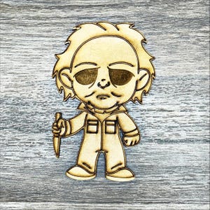 Scary Movie Villains Wood Cutouts | Horror Icons for Halloween Wreaths ...