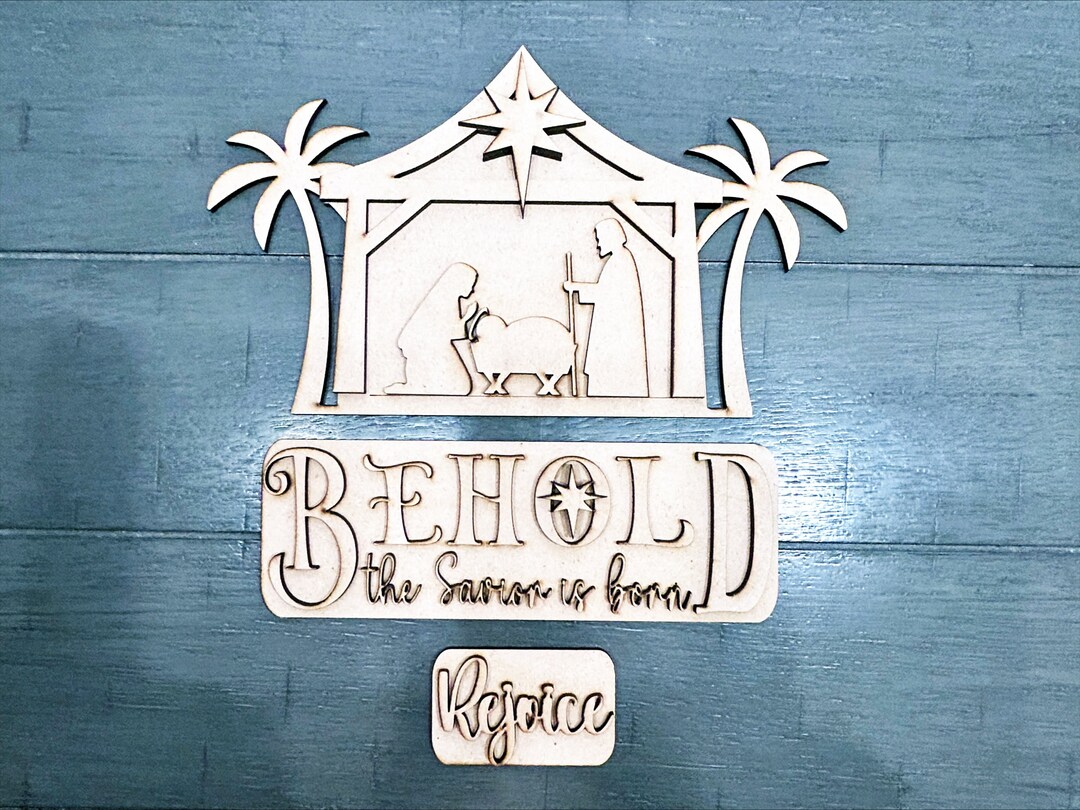 Behold the Savior Nativity Scene Add-on Kit | DIY Paintable Insert for ...