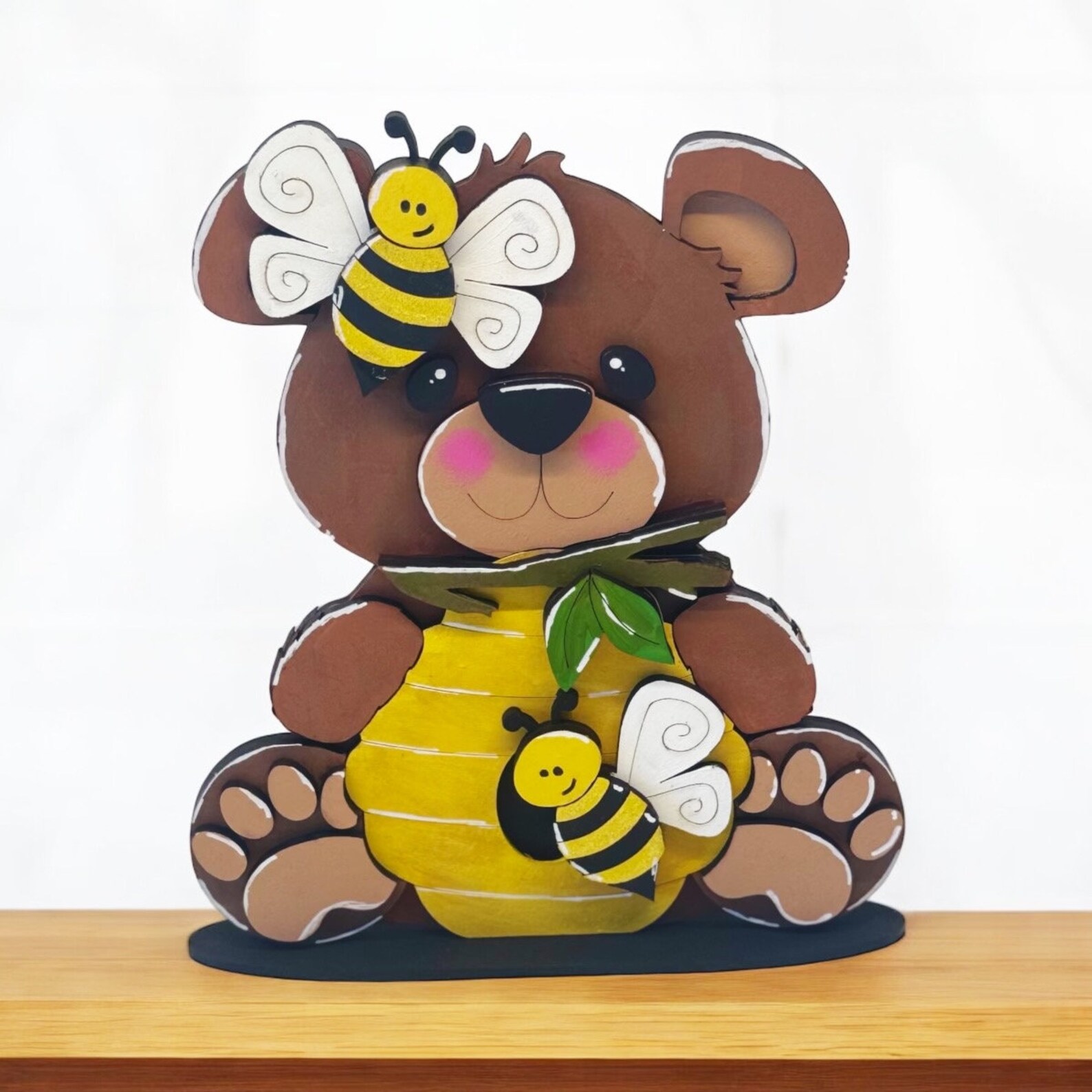Honey Bear Honey Bee Wood Cutout DIY Craft Kit - Etsy