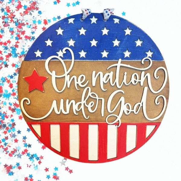 One Nation Under God Sign - Etsy
