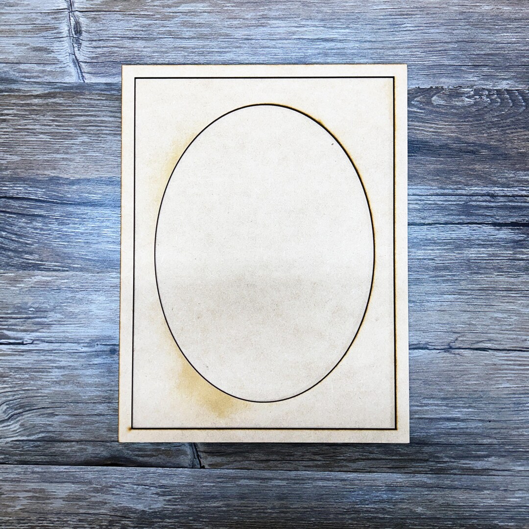 Oval Craft Board & Frame | 3-layer MDF Backer for DIY Signs, Stencils ...