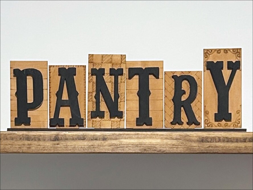 Pantry Word Block Wood Cutouts Pantry Sign DIY Craft Kit - Etsy