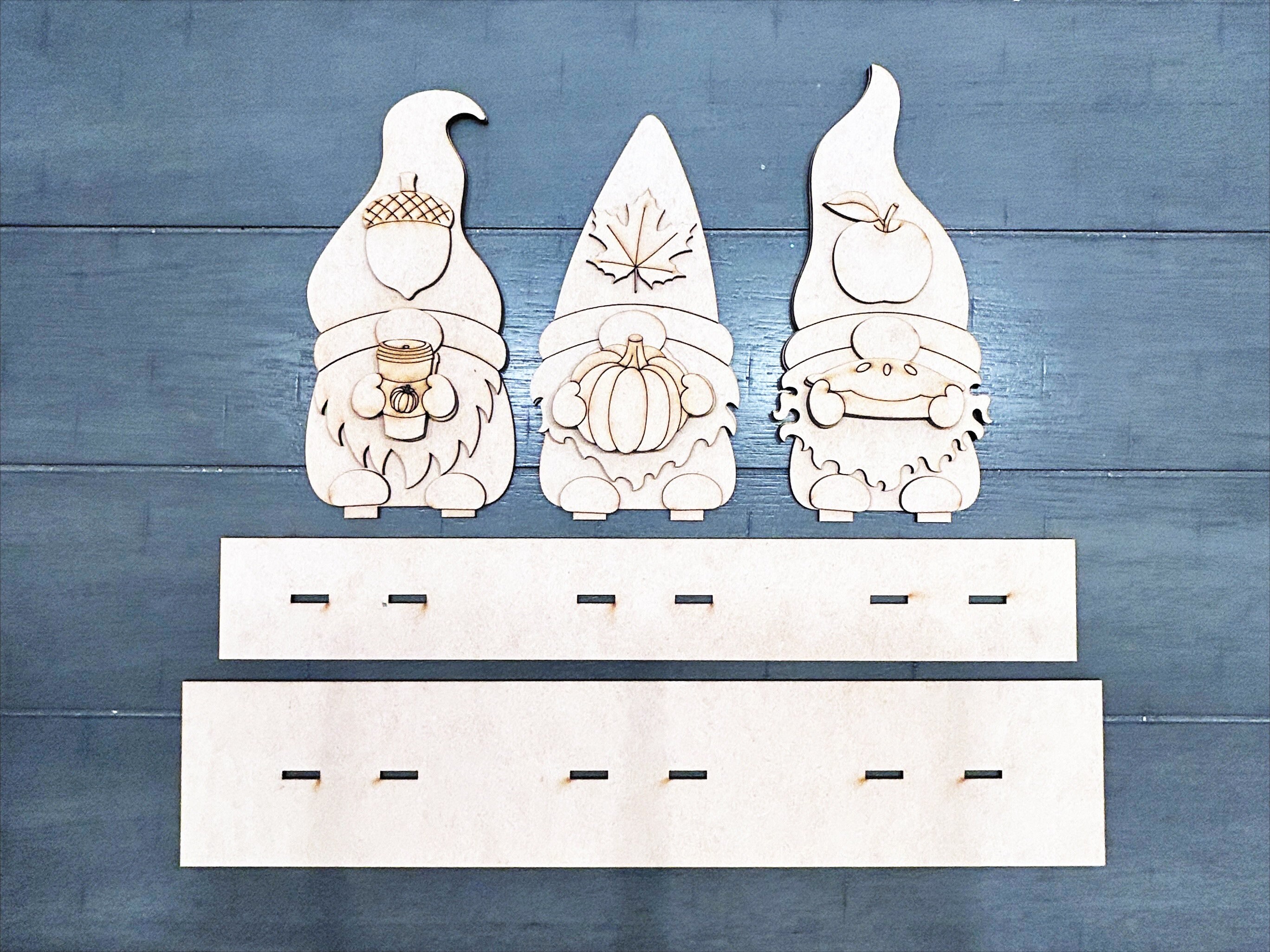 Fall Gnomes Shelf Sitter Wood Cutouts Unfinished DIY Craft Kit - Etsy
