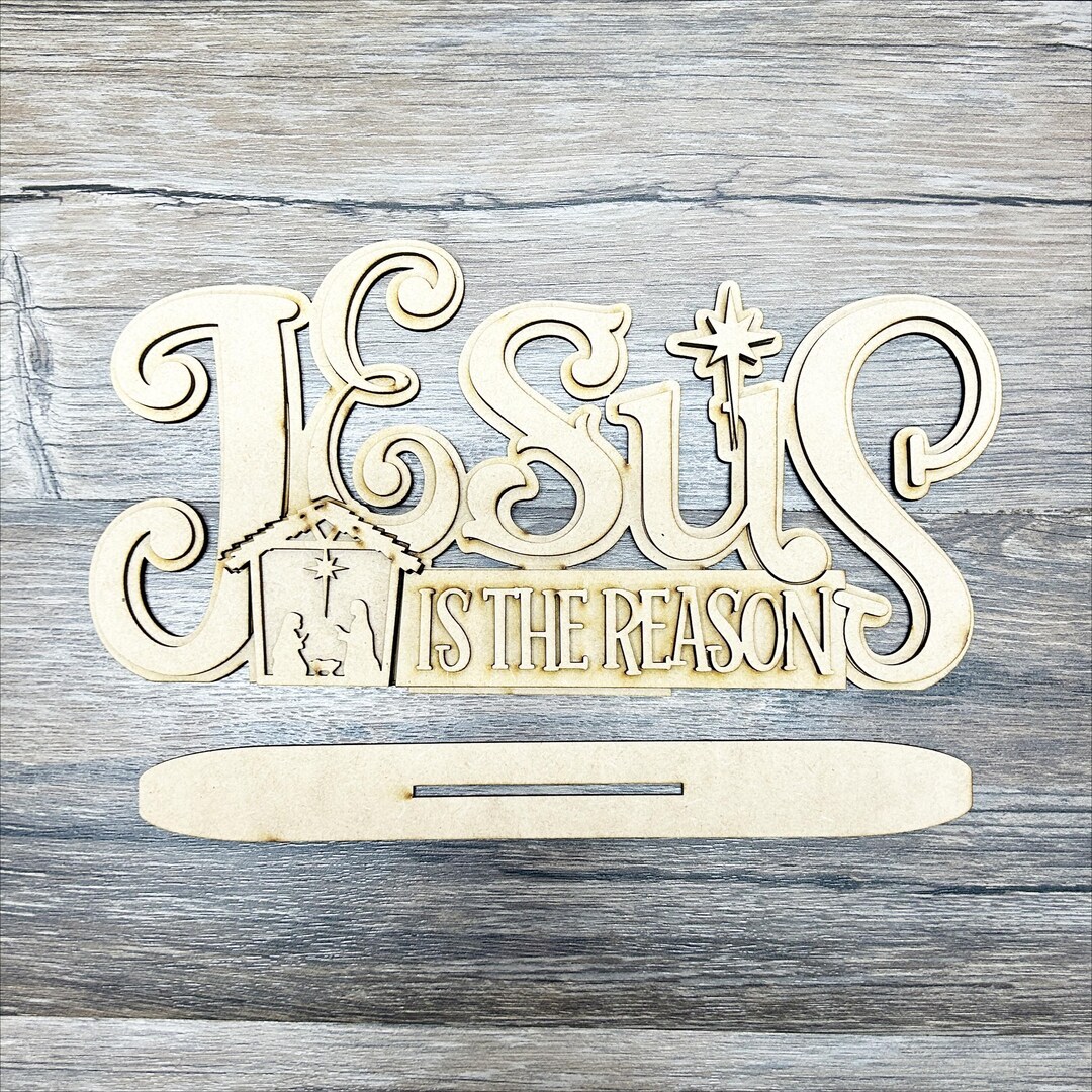 Jesus is the Reason Sign Kit | DIY Christmas Shelf Decor | Christian ...