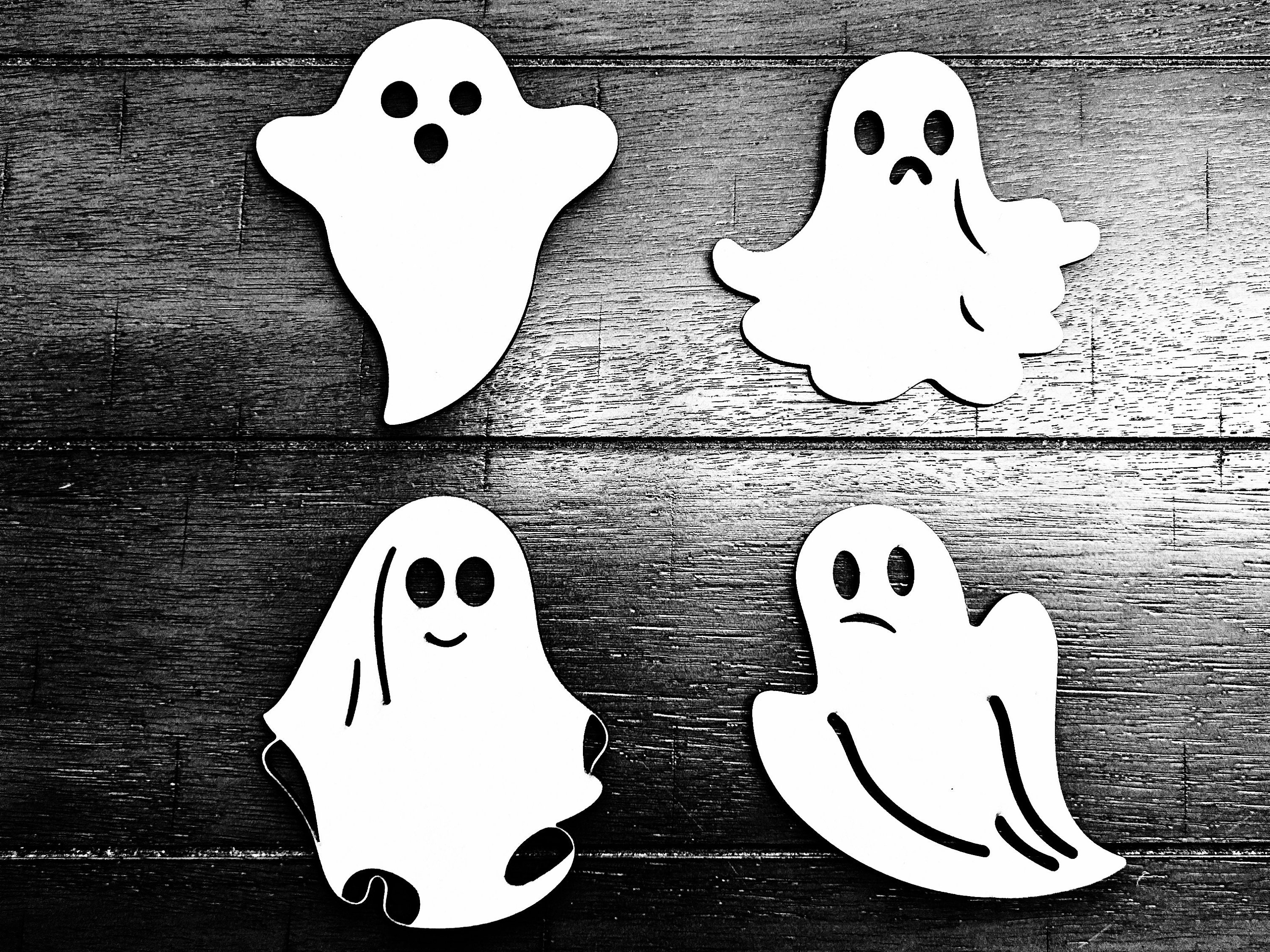 Halloween Ghost Wood Cutouts Unfinished Wood Cutouts DIY Craft Kit - Etsy