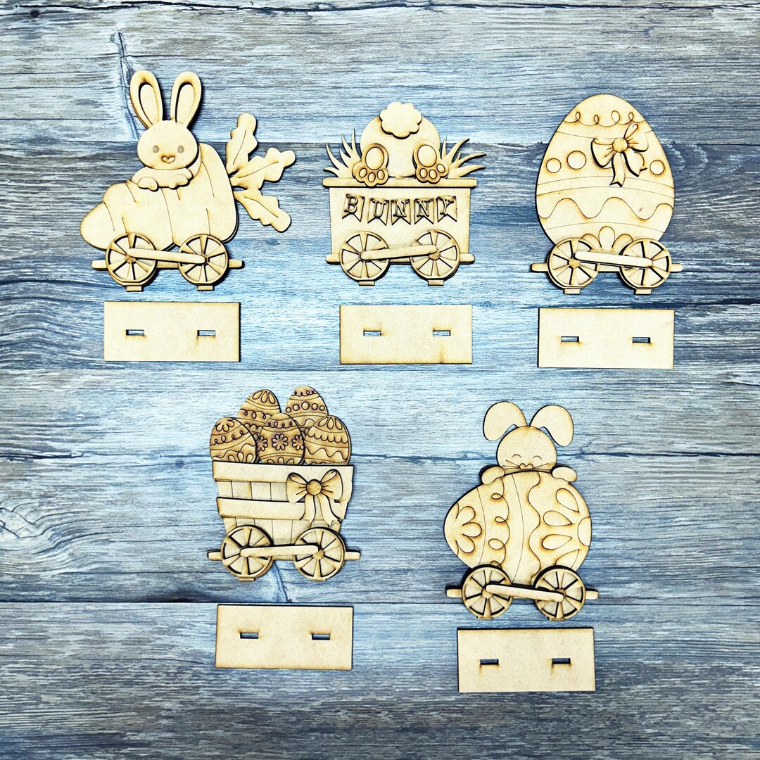 Easter Bunny Train Shelf Sitter Kit | DIY Spring Train Decor ...