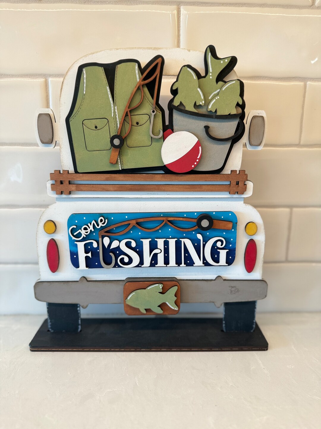 Gone Fishing Add-on Kit | DIY Paintable Insert for Interchangeable ...