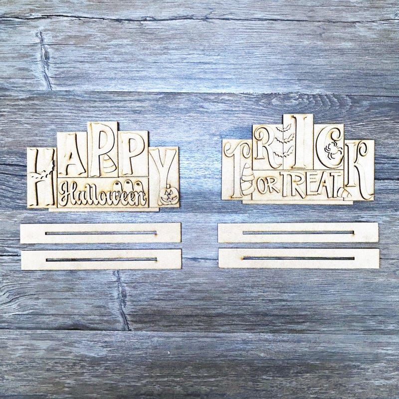 Halloween Word Block - Etsy