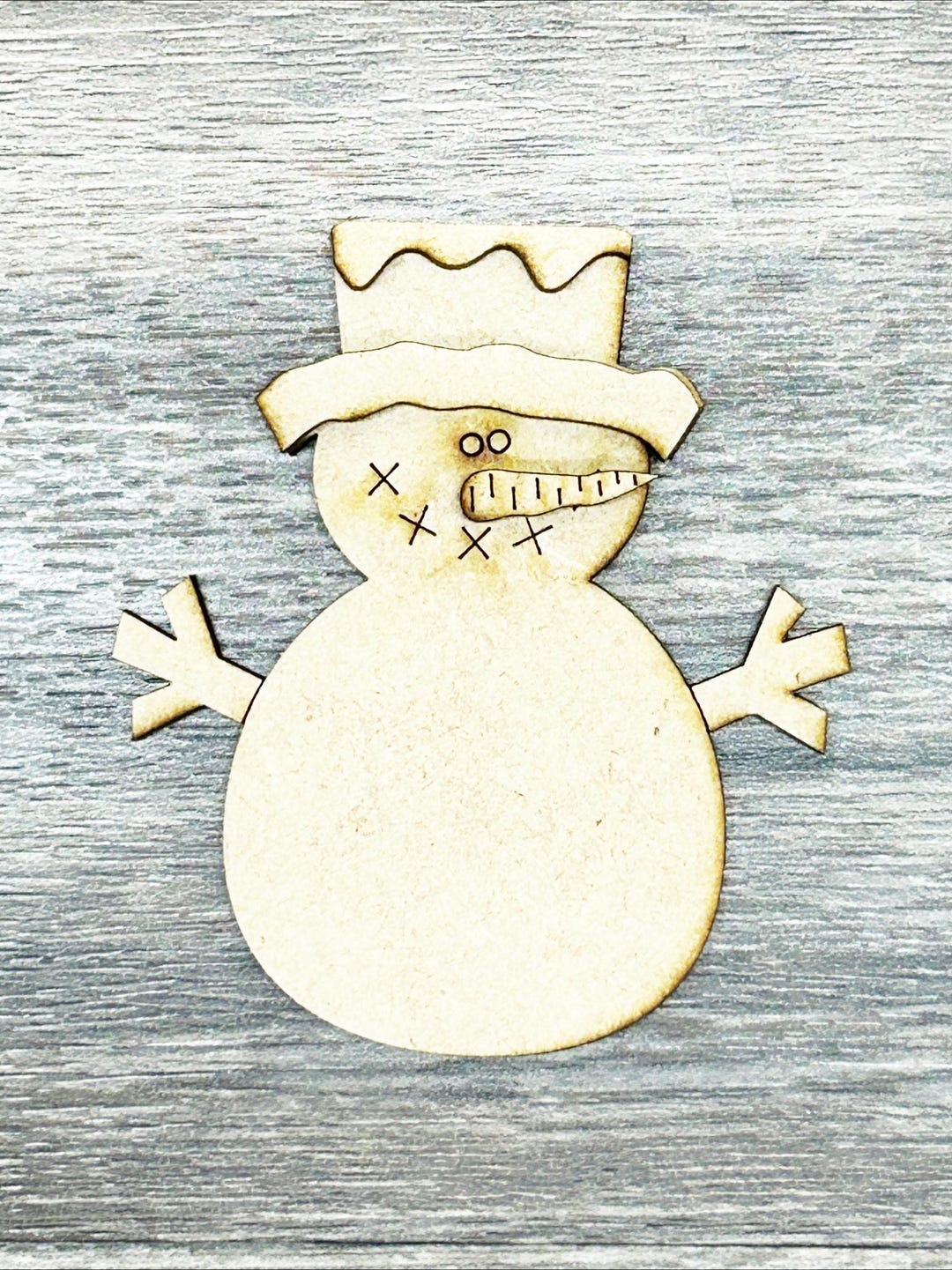 Snowman Laser Cutout | DIY Winter Wood Sign or Ornament | Unfinished ...