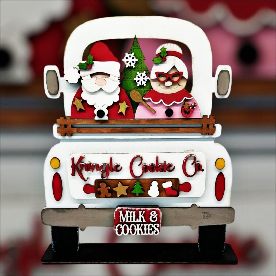 Kringle Cookie Co Chistmas Santa Claus Interchangeable Vintage Truck or ...
