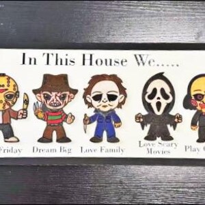 Horror Movie Figures - Scary Movie Villans - Movie Monsters - Wood ...