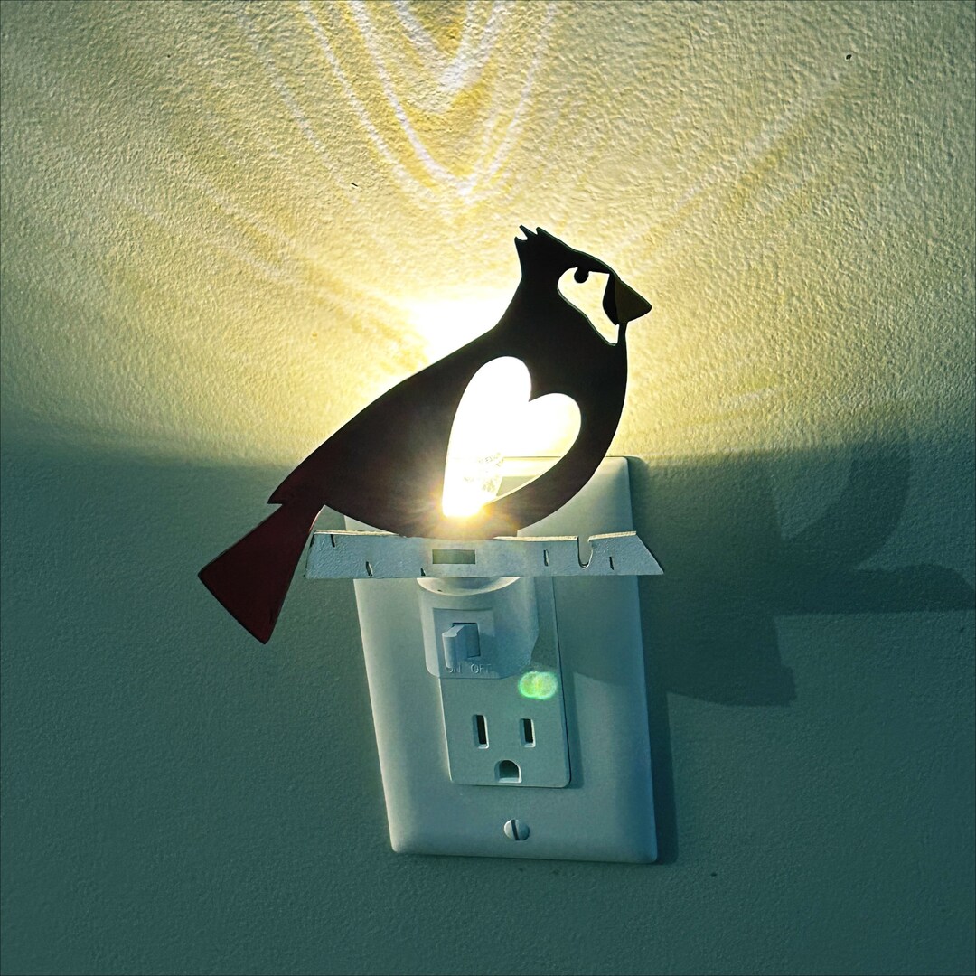 Cardinal Night Light Cover | Memorial DIY Nightlight Kit | Paintable ...