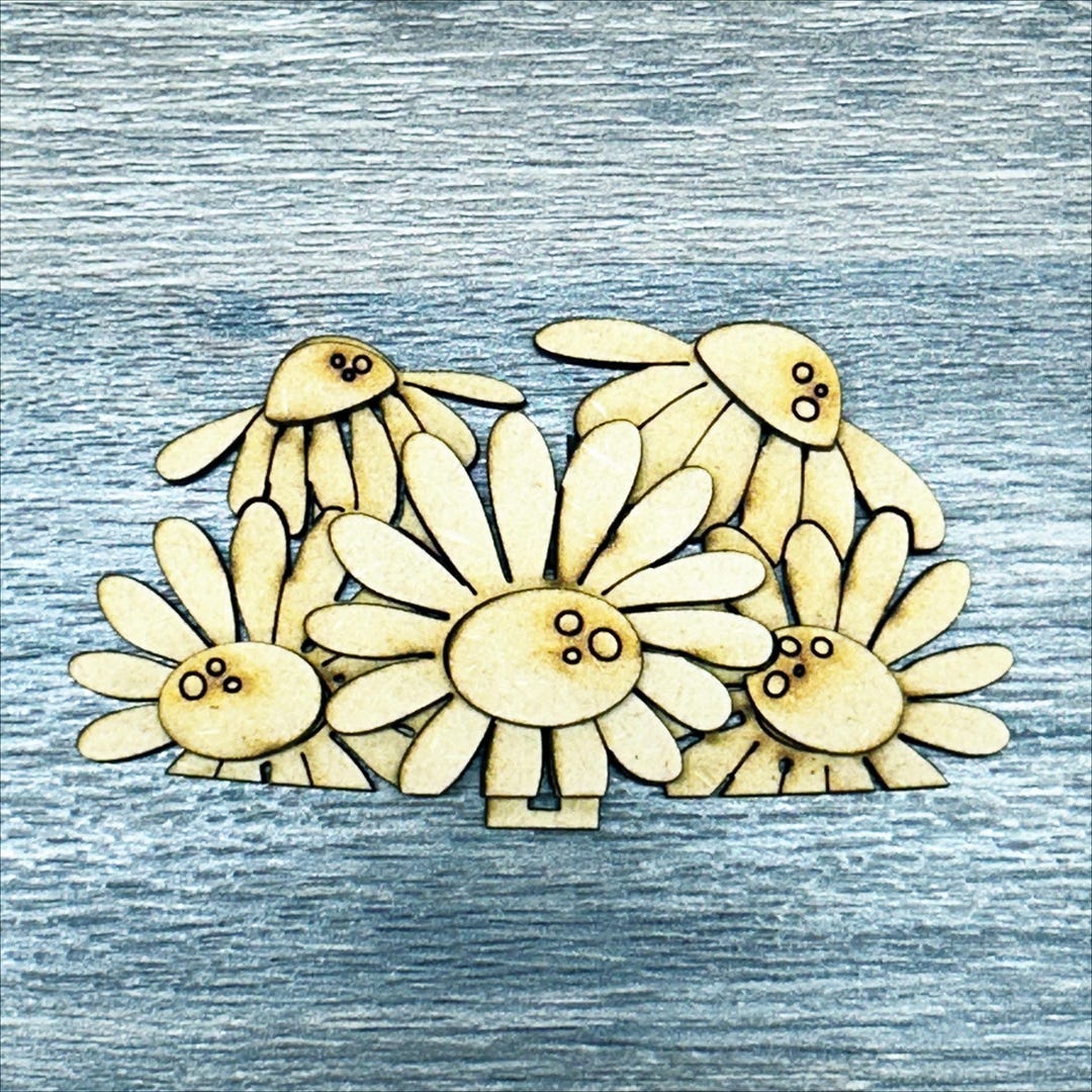 Daisy Add-on | Interchangeable Wood Cutout for Mini Basket, Wagon, or ...