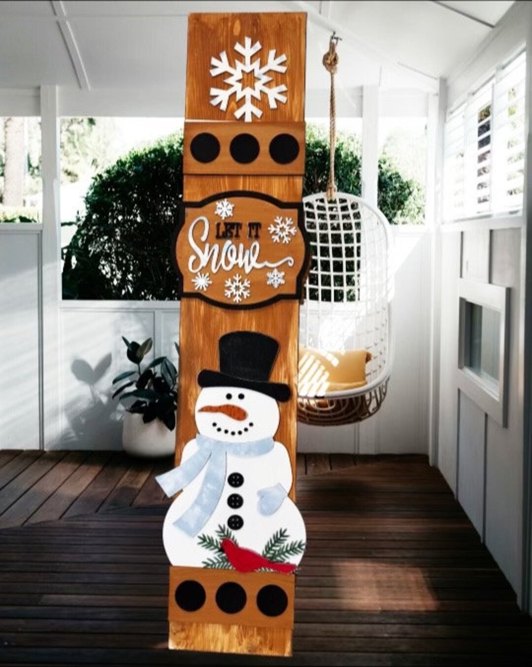 Porch Leaner - Winter Snowman Add-on Kit - Interchangeable - Welcome ...
