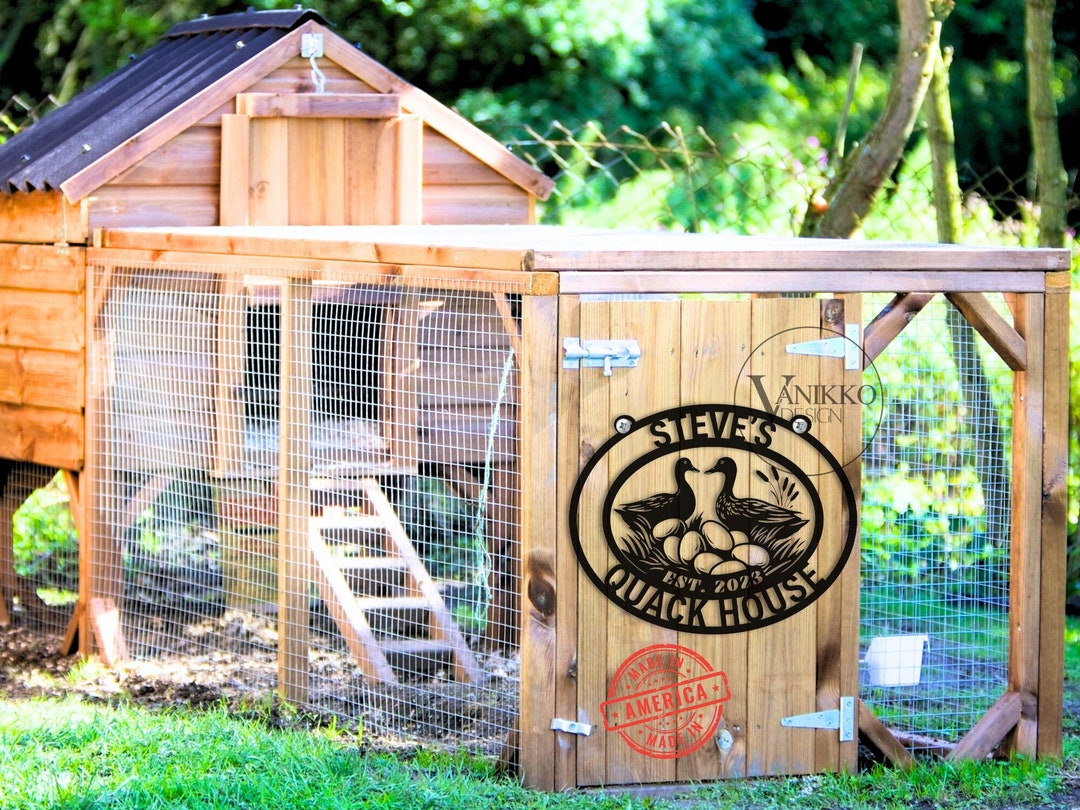 Personalized Duck Farm Sign Farmhouse Custom Duck Quack House Metal ...
