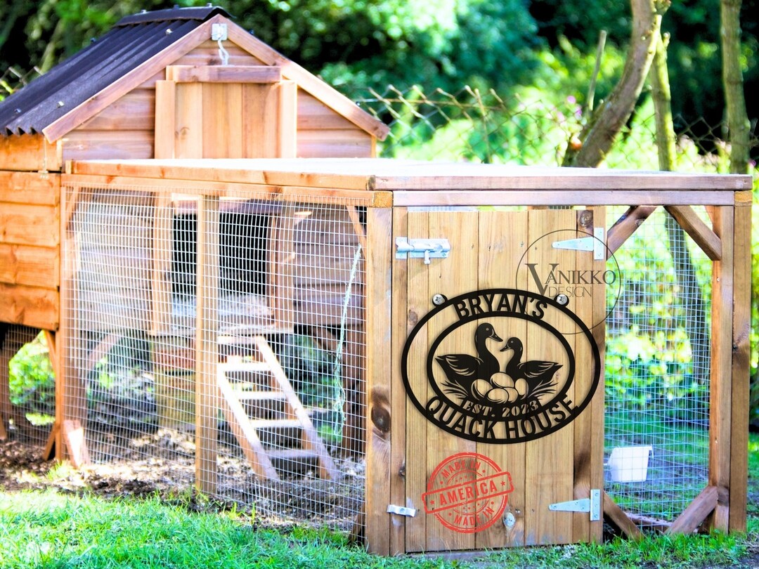 Personalized Duck Farm Sign Farmhouse Custom Duck Quack House Metal ...