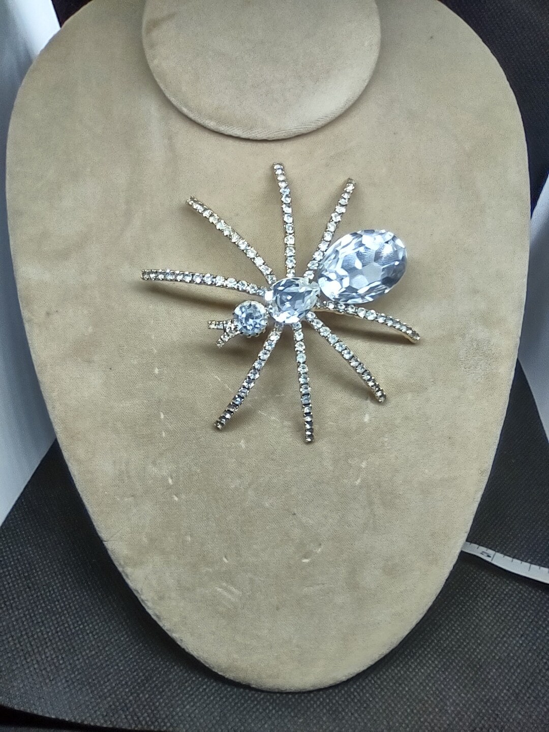 Large Ivana Crystal Rhinestone Spider Brooch. - Etsy