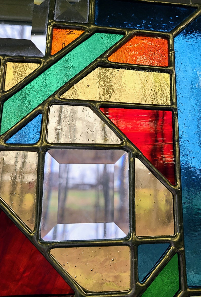 Stained Glass Primary Color Panel - Etsy
