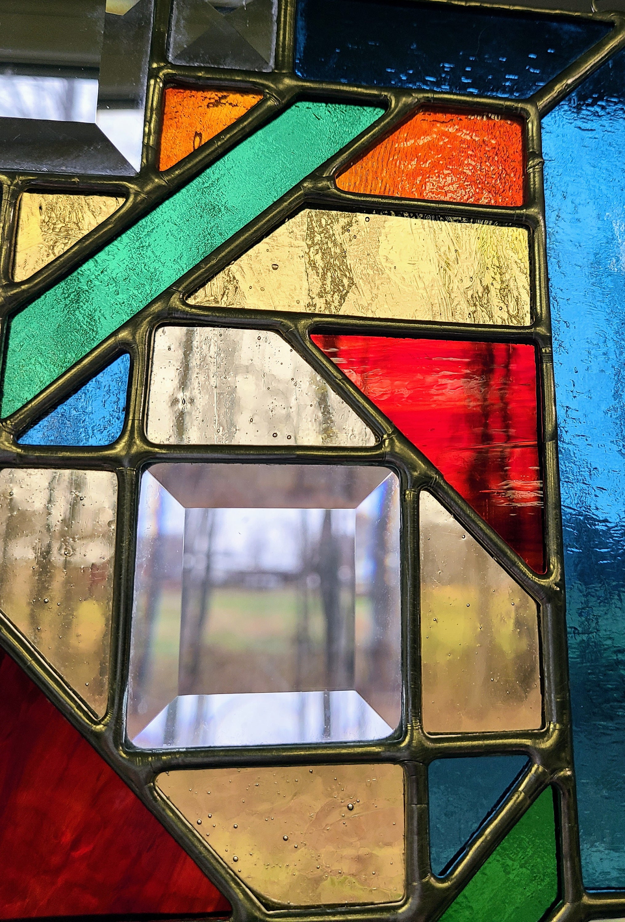 Stained Glass Primary Color Panel - Etsy