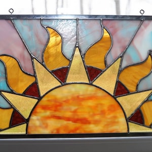 Stained Glass Sun Panel - Etsy